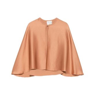 Forte_Forte Bluse im Cape-Stil - - Blouses & Shirts - Damen - Braun - M