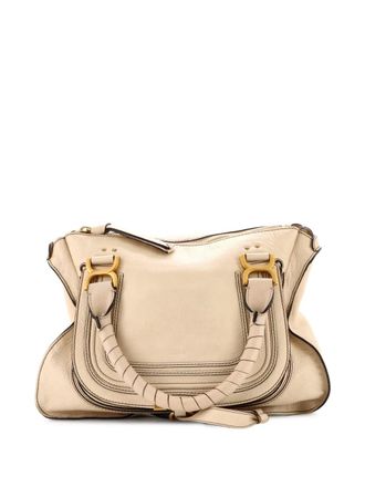 Chlo&eacute; Marcie Leather Medium shoulder bag - Nude