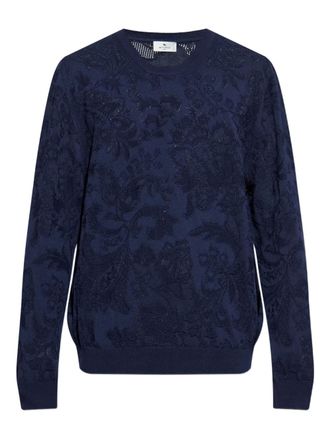 Etro pull à ornements - Bleu