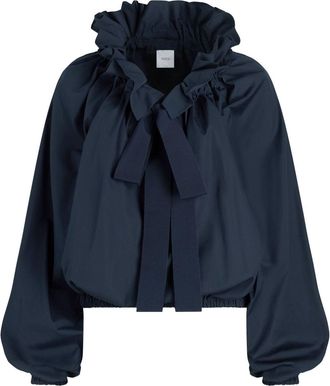 Patou Iconic Popeline-Top mit Kordelzug - Blau