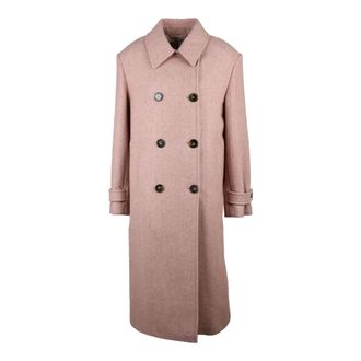 Stella McCartney Wollmantel mit doppelreihiger Knopfleiste - - Coats - Damen - Rosa - S