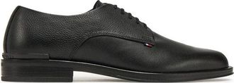 Tommy Hilfiger Halbschuhe Core Hilfiger Leather Shoe FM0FM05375 Schwarz