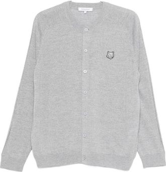 Maison Kitsun&eacute; Cardigan en laine &agrave; t&ecirc;te de renard de Maison Kitsune