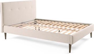 Best Mobilier Bestmobilier - Monet - lit - 160x200 - sommier inclus - en tissu - beige