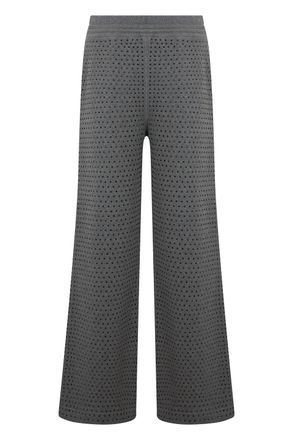 Pinko Womens Fleece Track Pants Charcoal Grey Cotton