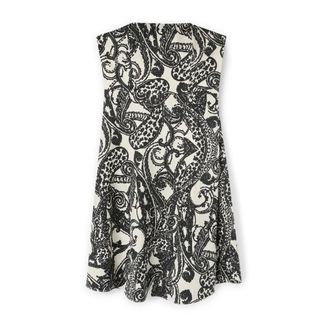 Motivi Femme, Robes, Noir, Taille: 40 FR Mini robe en coton imprim&eacute; cachemire