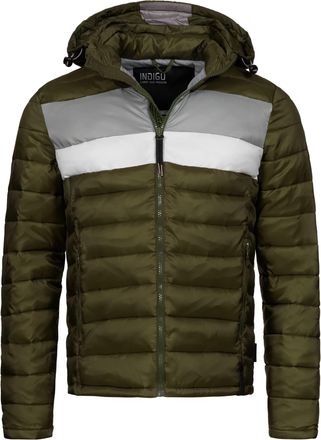Indicode Herren Hampshire Steppjacke in Daunenjacken-Optik | Winterjacke Übergangsjacke Cypress, XXL