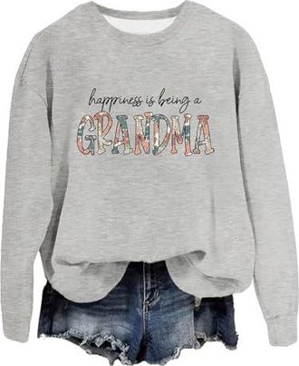 Generic Sweatshirts pour femmes UK sweatshirts pour femme imprim&eacute; graphique haut surdimensionn&eacute; col rond manches longues automne hiver d&eacute;contract&eacute; confortable