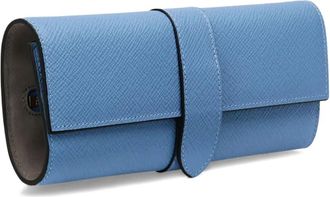 Smythson boîte à roulettes à bijoux (20 cm x 9 cm x 7,5 cm) - Bleu