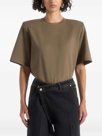 Mani&egrave;re De Voir body t-shirt Mia &agrave; &eacute;paules structur&eacute;es - Vert