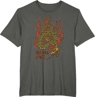 Disney Lucasfilm Indiana Jones Flaming Snake Logo T-Shirt