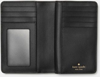 Kate Spade New York Kate Spade Spade Flower Klapp-Portemonnaie, Mittelgro&szlig; f&uuml;r Frauen in Schwarz | PVC