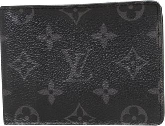 Louis Vuitton Portemonnaie - Louis Vuitton Canvas Eclipse Monogram Slender Wall - Gr. unisize - in Schwarz - f&uuml;r Damen