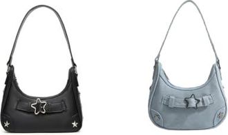 Generic Sac sous les bras femme avec boucle rivets &eacute;toile, petit portefeuille pour travail et usage d&eacute;contract&eacute;