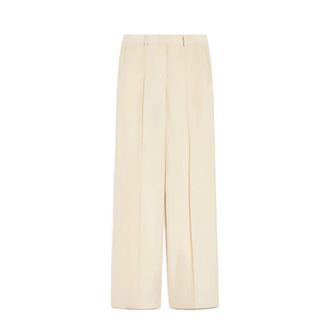 Max Mara Viskosehose - - Trousers - Damen - Wei&szlig; - S