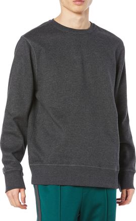 Amazon Essentials Herren Fleece-Sweatshirt mit Rundhalsausschnitt (erhältlich in Big & Tall), Dunkelgrau Meliert, 4XL Große Größen Tall