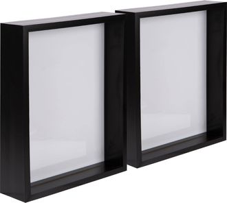 Nicola Spring 3D Deep Box Fotorahmens - 8 x 10 - Schwarz - Pack Von 2