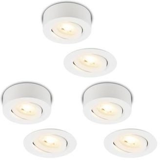 Briloner 2 in 1 LED Aufbauspot und Einbaustrahler schwenkbar, dimmbar, warmwei&szlig;es Licht, LED Spot 230V, Deckenspot, Einbauleuchte, Deckenstrahler, 68mm Lochmas