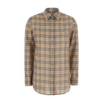 Burberry Emma CHK - - Blouses & Shirts - Damen - Beige - 2XS