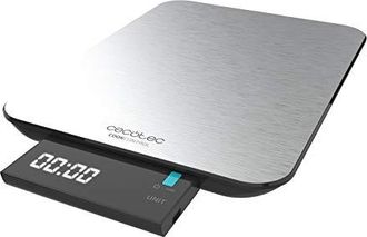 Cecotec Digitale Küchen- Waage Cook Control - Rostfreier Edelstahl, LCD Bildschirm Retro-Design. (Mit wasserdichte Technologie)