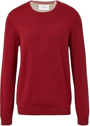 s.Oliver Pull &agrave; col Rond pour Homme, Rouge, L