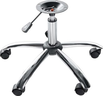 Clp Gestell B&uuml;rostuhl Emil I Ersatzgestell F&uuml;r Drehstuhl I Untergestell 10 X 10 cm, Farbe:Chrom