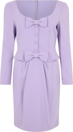 Moschino Femme, Robes, Violet, Taille: 36 FR &Eacute;l&eacute;gante robe &agrave; encolure ronde