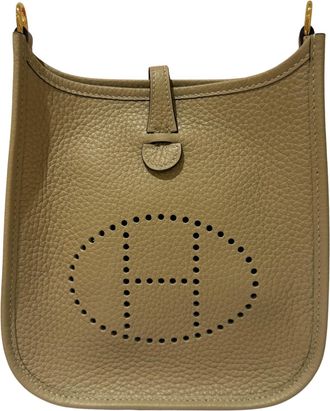Herm&egrave;s Mini Evelyne 16 Beige Marfa Clemence