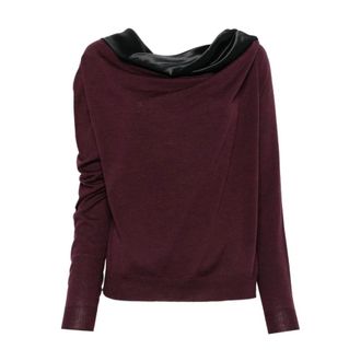 Alberta Ferretti Gem&uuml;tlicher Wollpullover - - Knitwear - Damen - Braun - M