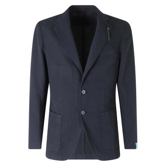 Santaniello Homme, Vestes, Bleu, Taille: 3XL Gabardina Monopetto