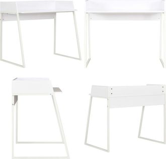 vidaXL Schreibtisch Wei&szlig; 90x60x88 cm - Schreibtisch - Wei&szlig;er Schreibtisch - B&uuml;rostuhl - Home Office - Laptoptisch - Home & Living