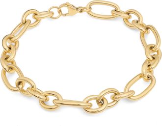 Tamaris Bracelet - Elegantes Armband aus poliertem Edelstahl - IP Gold - Gliederkette verstellbar bis 21 cm - wasserfest & hautfreundlich