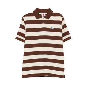 Icecream Gestreiftes Polo mit Logo-Patch - - Tops - Herren - Braun - S
