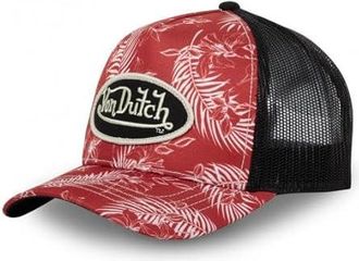 Von Dutch Casquette Homme & Femme TROPIC, Casquette Trucker, Ajustable et Authentique, Rouge, Blanc, Noir, Taille TU
