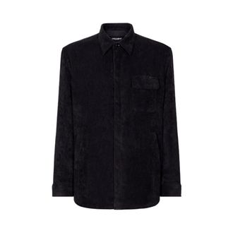 Dolce & Gabbana Cordhemdjacke - - Shirts - Herren - Schwarzk - L