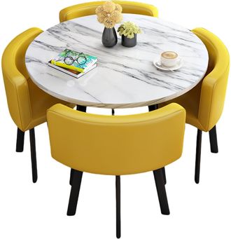 Generic B&uuml;rom&ouml;bel, 4 St&uuml;hle mit Tisch, Konferenztisch-Set, K&uuml;chentisch mit 4 St&uuml;hlen, platzsparender Empfangstresen, Fr&uuml;hst&uuml;ckstisch, Lounge- und Besprechungs