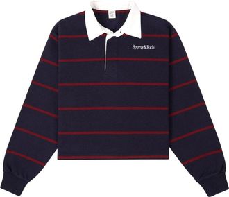 Sporty & Rich Femme, Tops, Multicolore, Taille: 38 FR Polo en coton raffin&eacute;