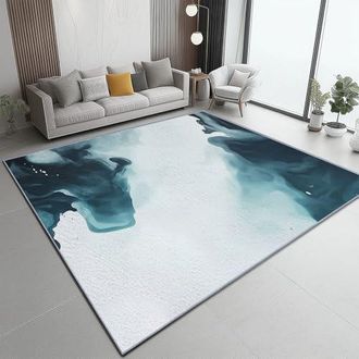 Generic Grand Tapis Motif Aquarelle Abstraite, Tapis de Chambre Doux antidérapant Shaggy intérieur Chambre denfant Tapis de Sol Doux, pour la décoration de la