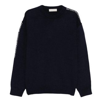 Paura Hotaka Pullover mit Ausbesserung - - Knitwear - Herren - Blau - M
