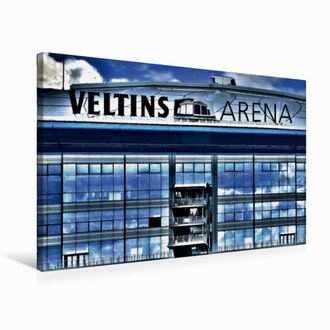 Calvendo Premium Textil-Leinwand 75 x 50 cm Quer-Format Veltins Arena | Wandbild, HD-Bild auf Keilrahmen, Fertigbild auf hochwertigem Vlies, Leinwanddruck von 