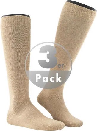 Hudson Herren Kniestrümpfe beige Baumwolle unifarben