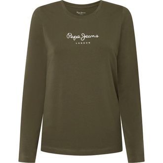 Pepe Jeans London Damen New Virginia Ls N T-Shirt, Gr&uuml;n (Blattgr&uuml;n), XS
