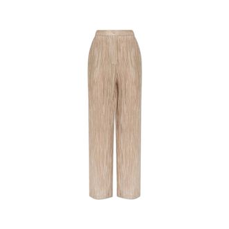 Emporio Armani Femme, Pantalons, Beige, Taille: 36 FR Pantalon Pliss&eacute; &Eacute;tincelant en Cr&eacute;pon