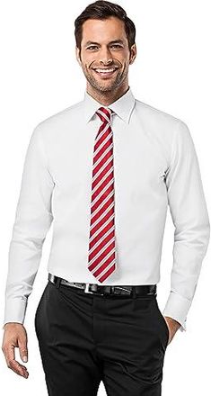 Vincenzo Boretti Chemise Homme, Coupe Normale Regular-fit, Tissu Infroissable et agréable à Porter, 100% Coton, Manches-Longues avec Poignet Mousquetaire, col Kent, Un