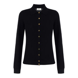 Elisabetta Franchi Cardigan en maille - Femme - Pulls - Noir - Taille: 38 FR