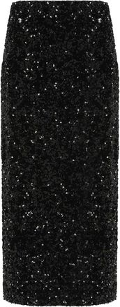 Vince Femme, Jupes, Noir, Taille: 32 FR Sequined Velvet Column Skirt