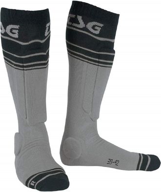 Tsg Riot Sock Helm, Grey-Striped, 43-46