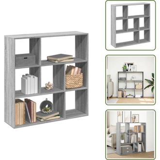 vidaXL Vidaxl - Raumteiler-B&uuml;cherregal Grau Sonoma 102x29x103,5 cm - Raumteiler - Raumtrenner - B&uuml;cherregal - Raumteiler B&uuml;cherregal