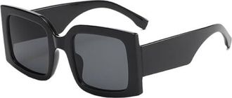 Generic Lunettes De Soleil Carr&eacute;es &Agrave; Grande Monture For Femme, Id&eacute;ales For La Photographie De Rue, La Conduite, Le Sport Et Les D&eacute;placements Quotidiens.(Black