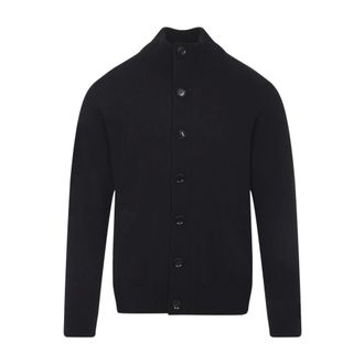 Brioni Homme, Pulls, Bleu, Taille: XL Midnight Blue Cashmere Zip Blouson